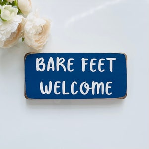 Bare Feet Welcome Sign Beach Signfamily Vintage Style Wooden - Etsy UK
