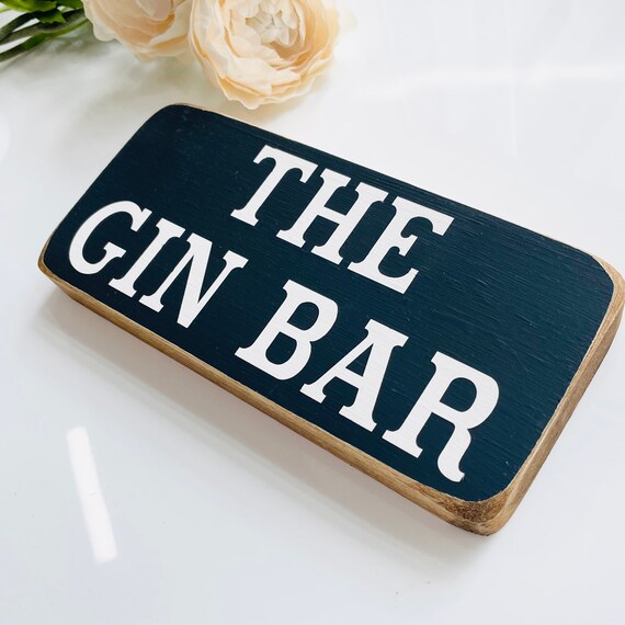 The Gin Bar Sign Bar Sign Home Bar Elegant Beautiful Home - Etsy UK