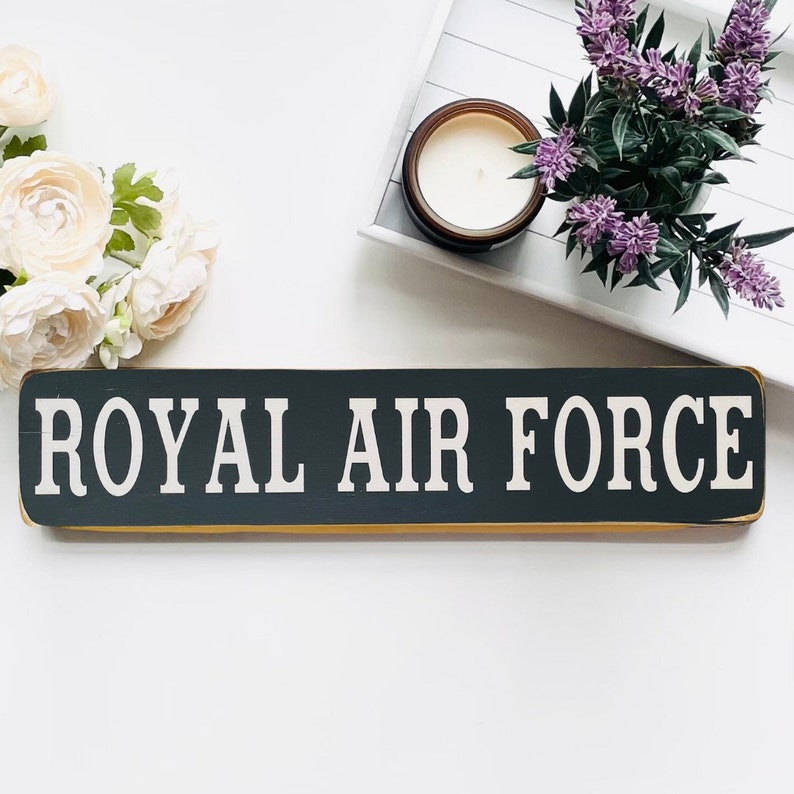 MILITARY Style RAF Royal Air Force Plaque Rustic Wood | Etsy UK