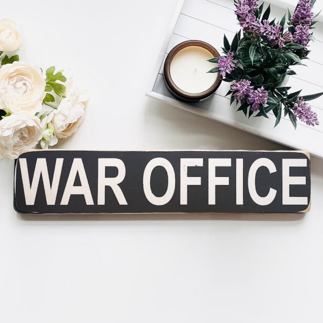 War Office Sign Plaque Rustic Wood Vintage Style Birthday - Etsy UK