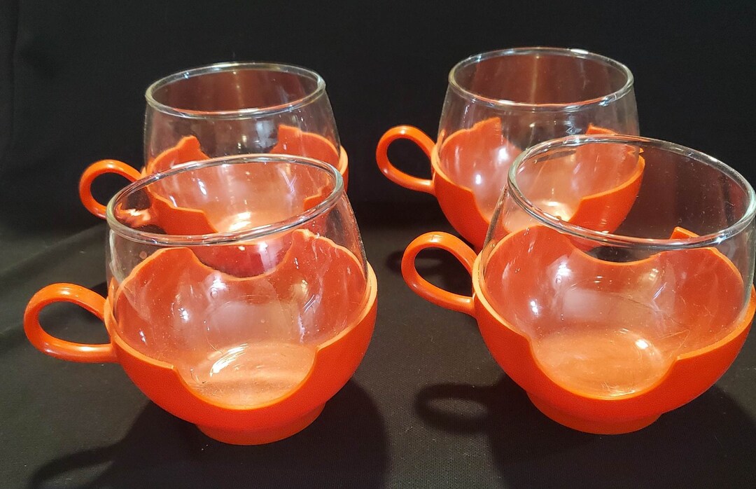 Viintage Pyrex Orange Drinkups - Etsy