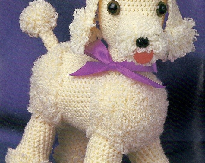 Gigi Poodle Dog Vintage Crochet Pattern 12 Toy Stuffed Animal P-138 - Etsy