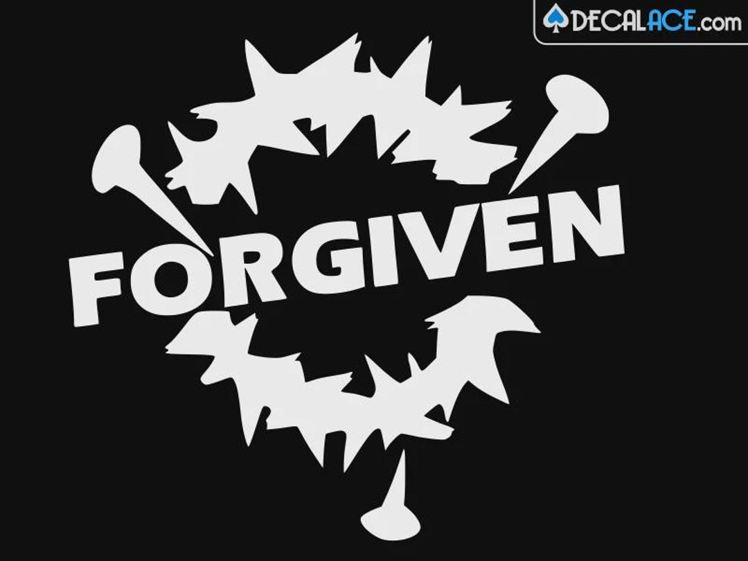 FORGIVEN IN CHRIST Christian Vinyl Decal Wall Car Window Sticker Choose ...