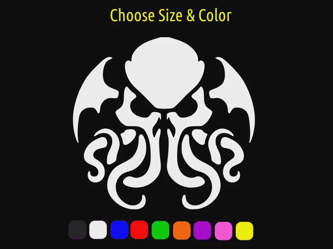 Cthulhu Face Tribal Lovecraft Vinyl Decal Car Window Wall Sticker ...