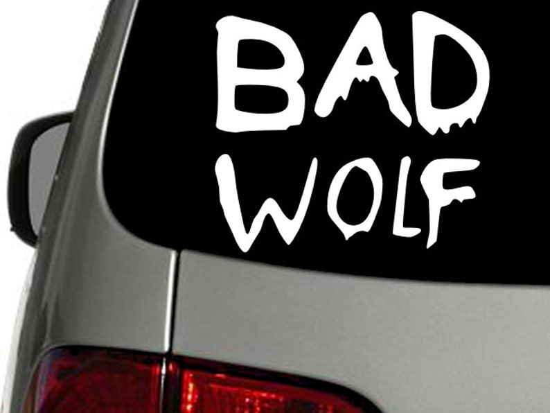 Doctor Who Bad Wolf, Vinyl Decal Sticker, White, High Quality - Etsy