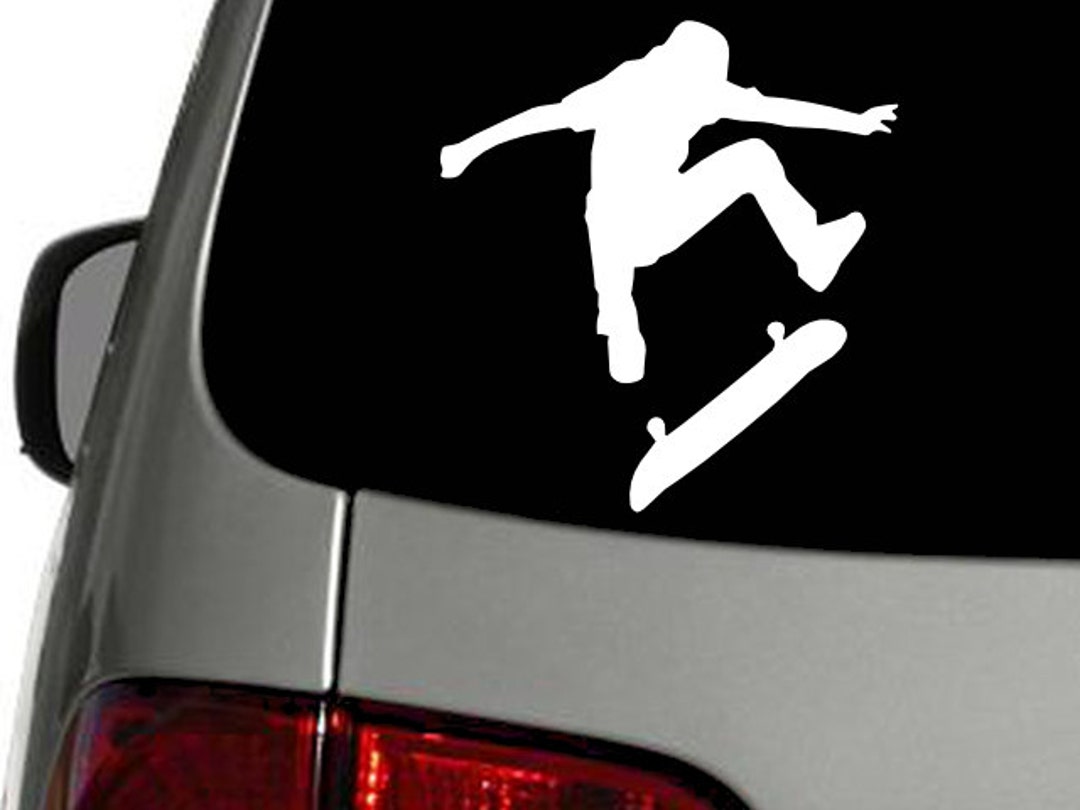Skateboarder Skate Boarding Vinyl Decal Sticker, Choose Color and Size ...