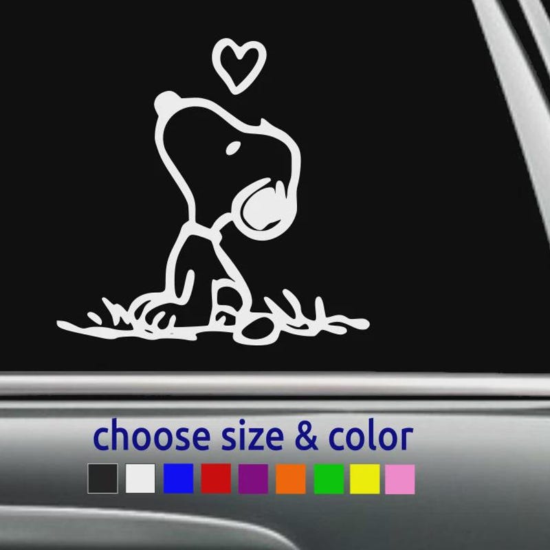 Snoopy Decal for Car - Etsy
