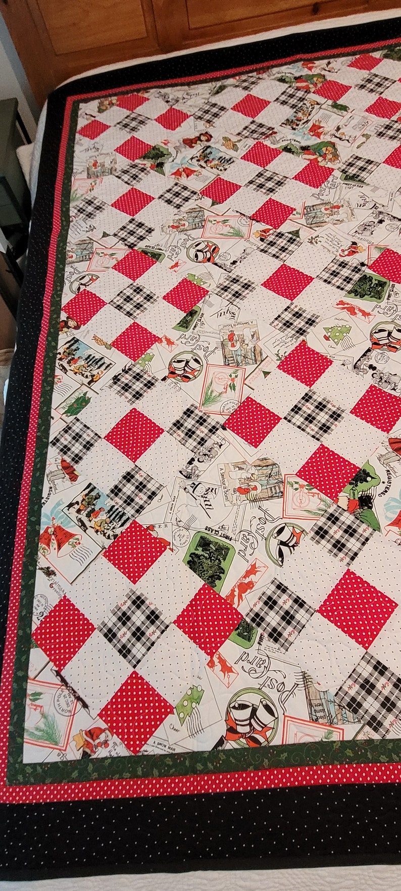 Vintage Christmas Quilt - Etsy