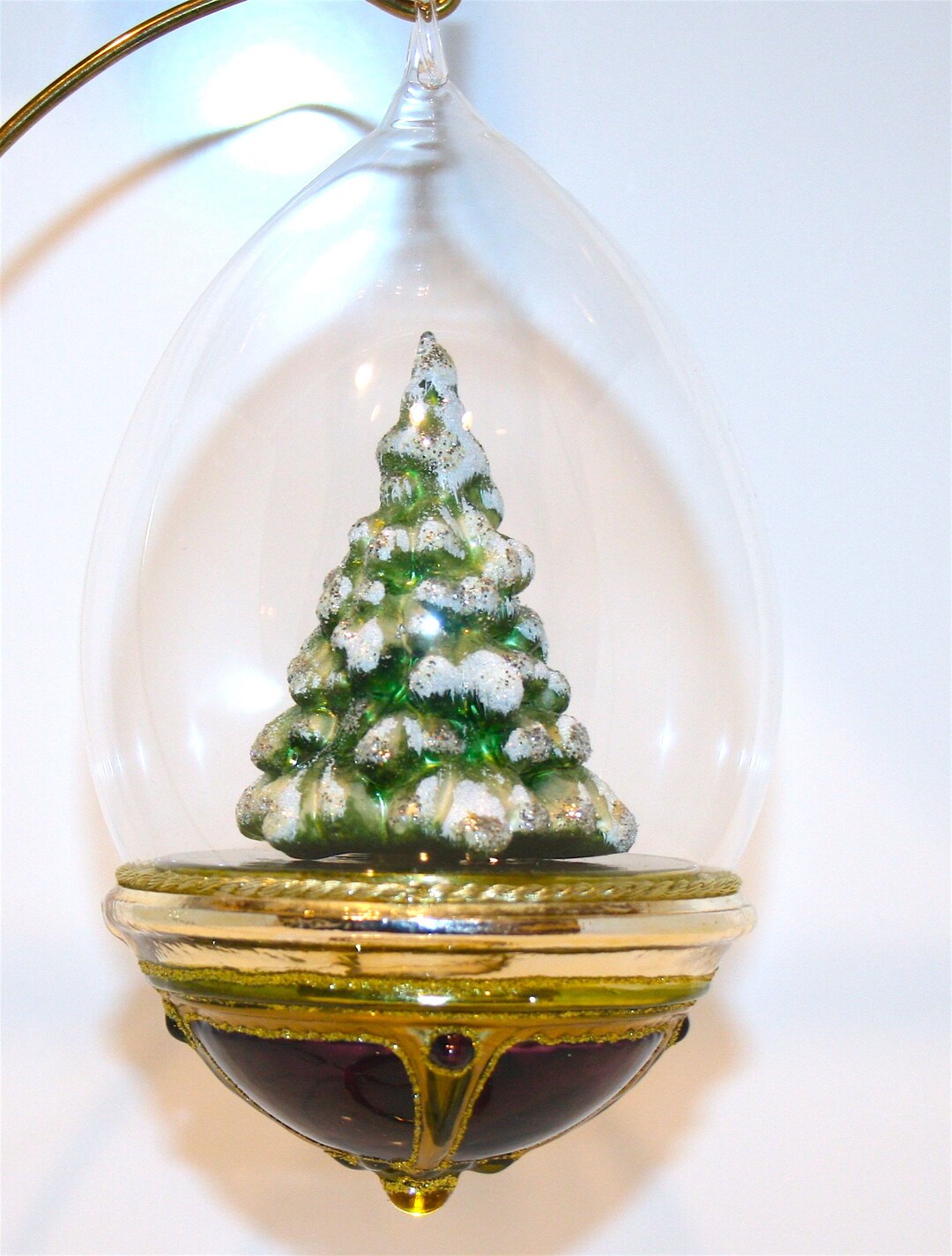 MOSTOWSKI NEIMAN MARCUS Alpine Tree Egg/cloche Glass Christmas - Etsy