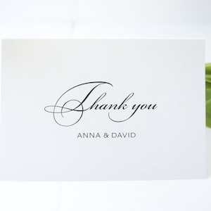 Formal Thank You Cards Wedding Thank You Card Folded Thank - Etsy