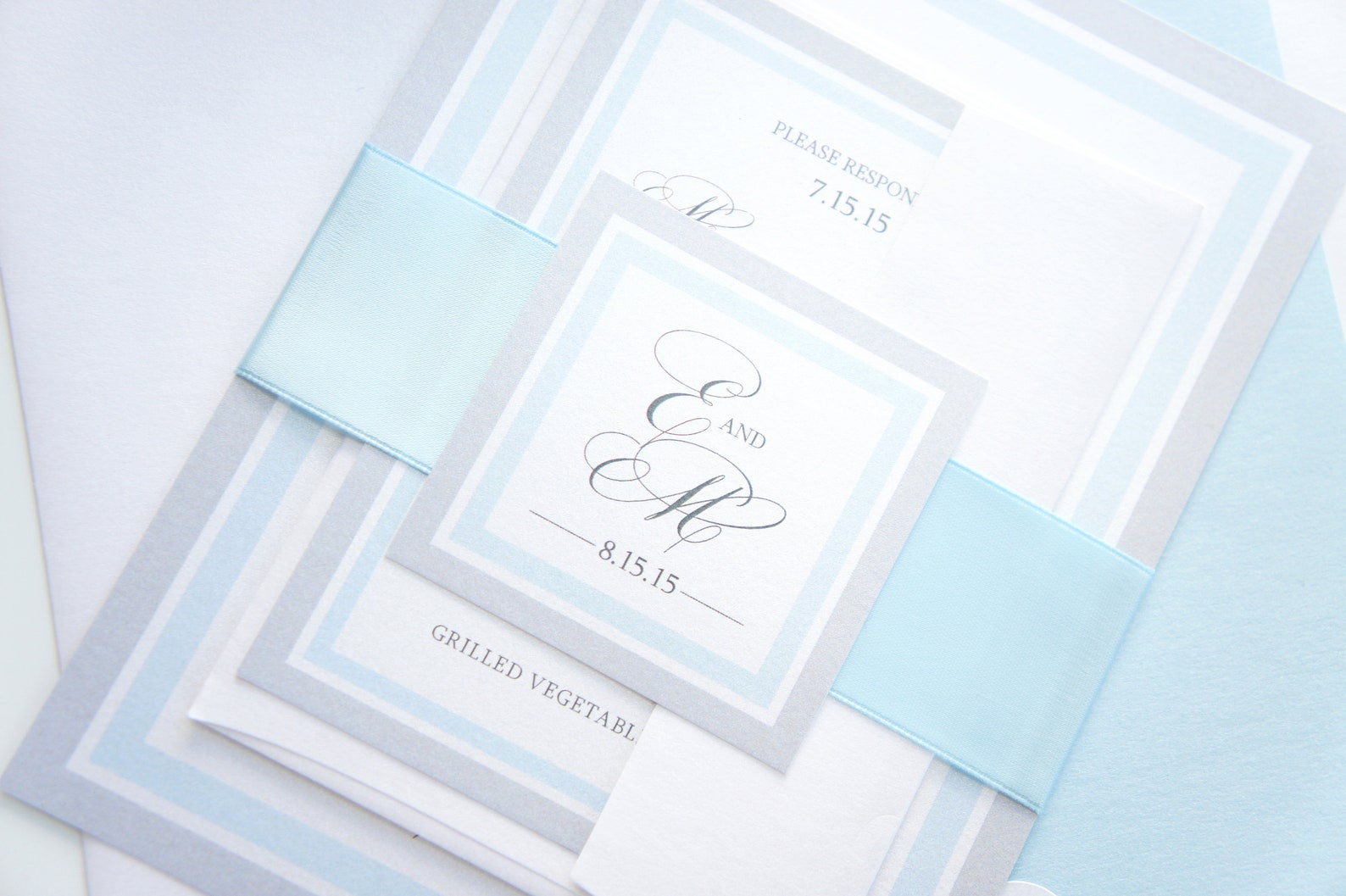Light Blue Wedding Invitation Baby Blue Wedding Invitation | Etsy