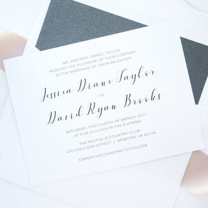 Modern Script Wedding Invitations, Modern Calligraphy Wedding ...