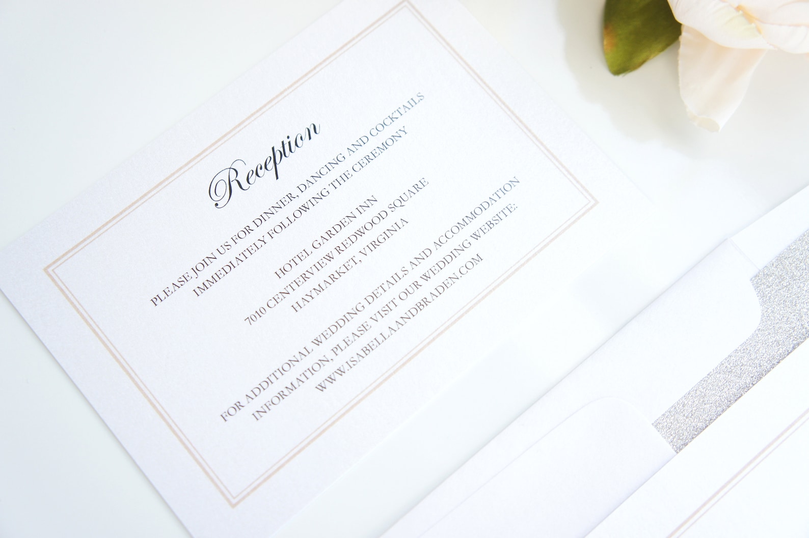 Champagne Wedding Invitation Elegant Wedding Invitations | Etsy