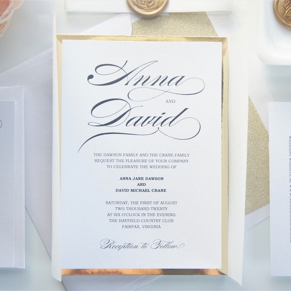 Elegant Wedding Invitations - Etsy