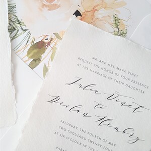 Handmade Deckle Edge Paper Printing Service for Wedding Invitations and ...