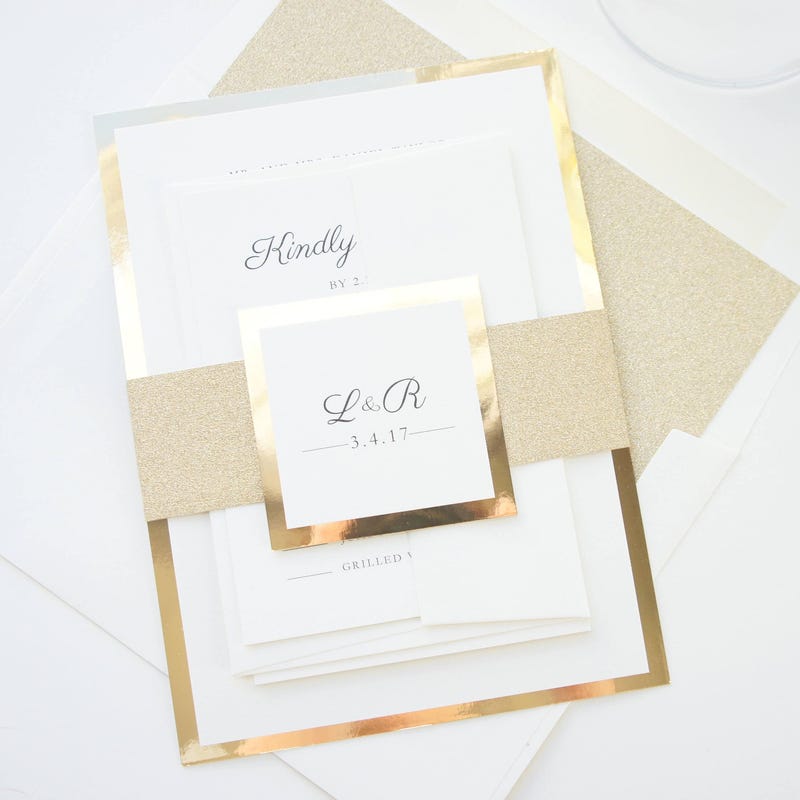 Glitter Invitation - Etsy