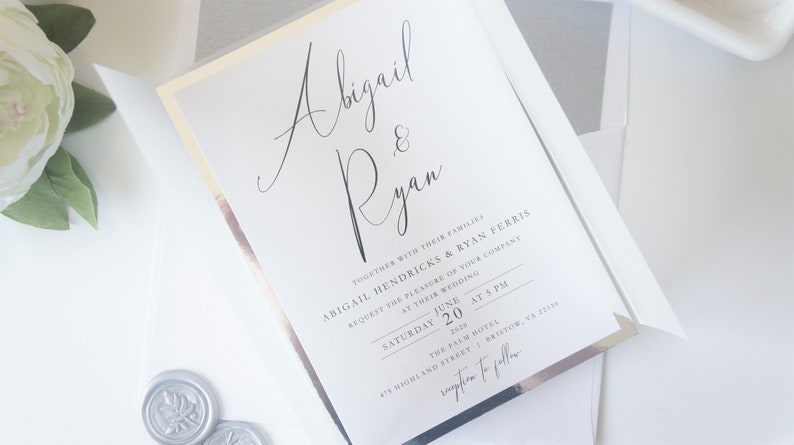 Lavender and Silver Wedding Invitations Purple Wedding - Etsy