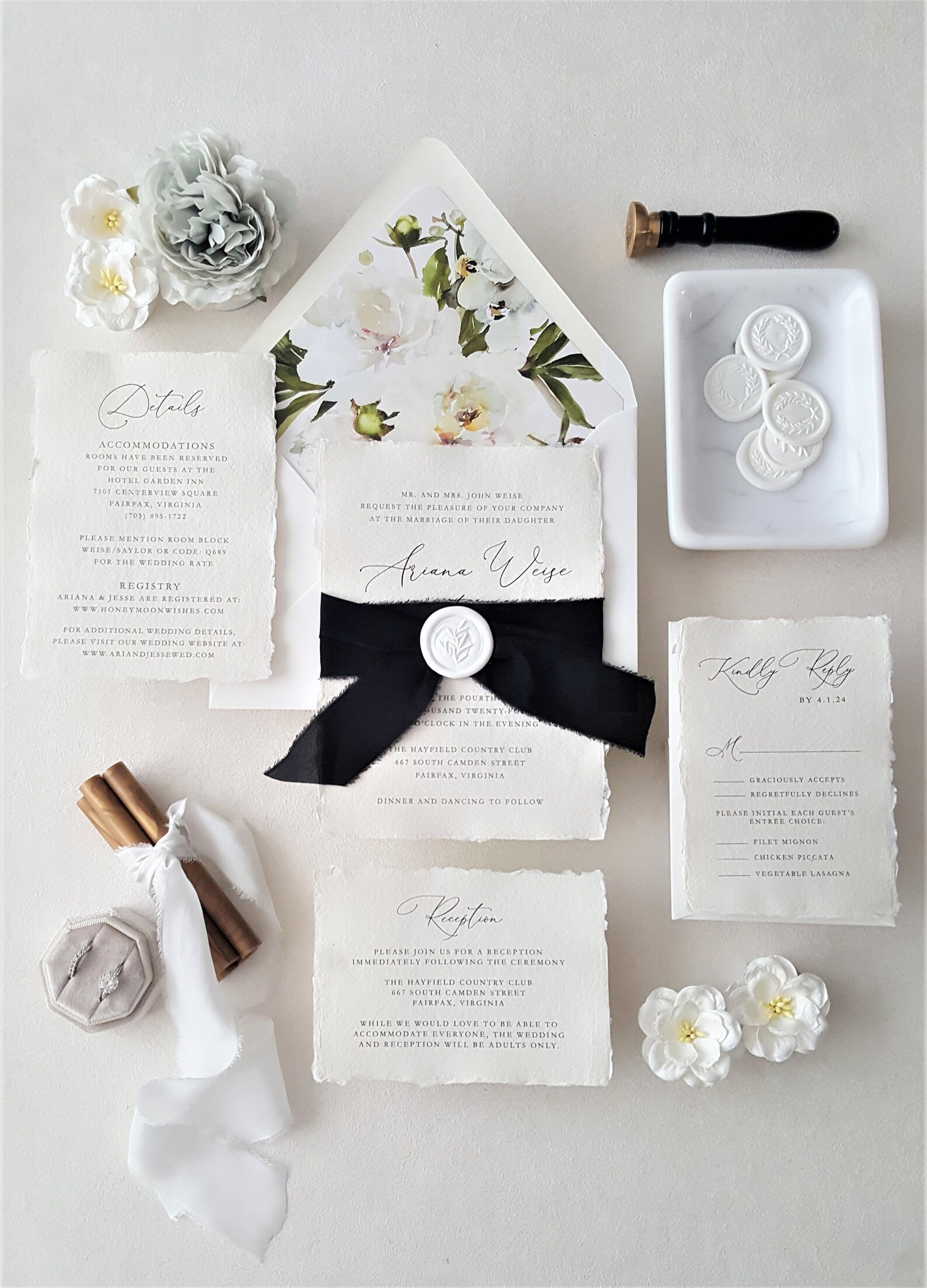 Handmade Deckled Edge Invitation Printing Service - Etsy