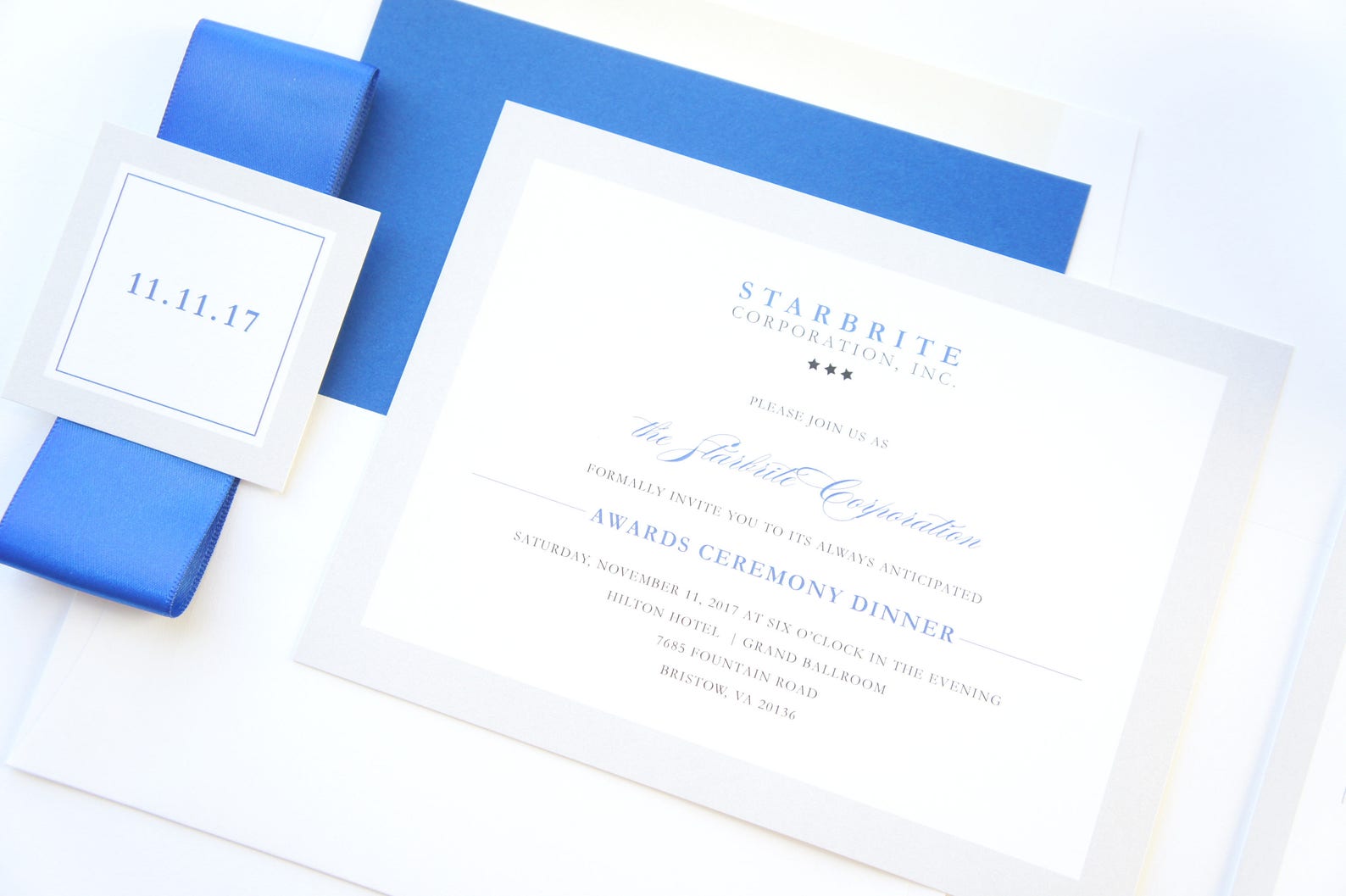 Corporate Invitation, Royal Blue, Gala Invitation, Charity Event ...