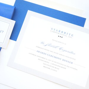 Corporate Invitation, Royal Blue, Gala Invitation, Charity Event ...