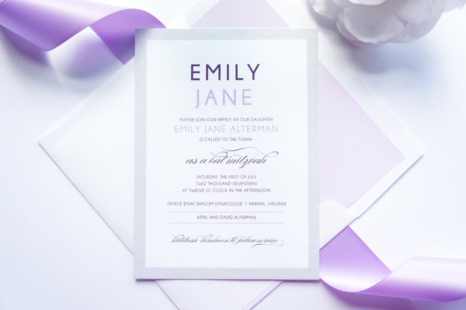 Bat Mitzvah Invitations Custom Bat Mitzvah Invitation Set | Etsy