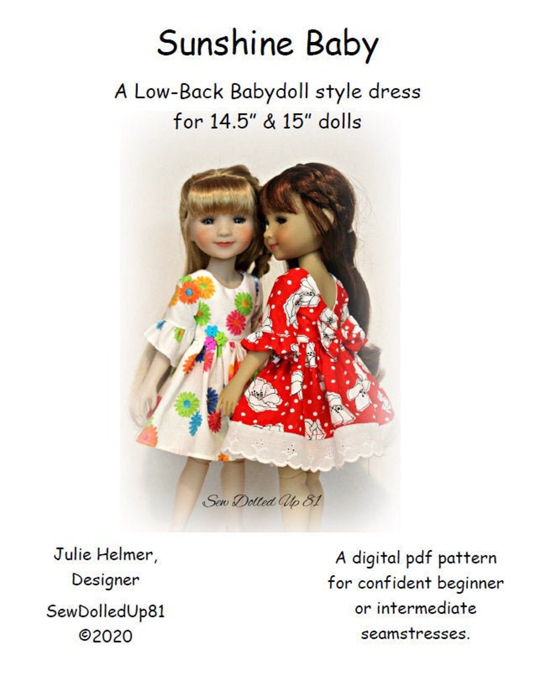 Sunshine Baby Dress PATTERN for 14.5" & 15" Dolls - Etsy