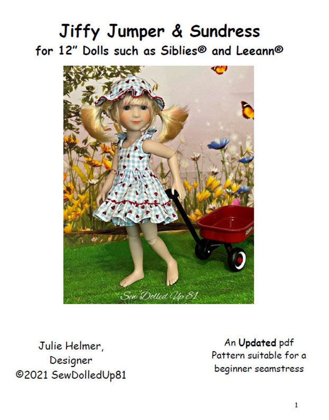 Jiffy Jumper and Sundress PDF PATTERN for 12" Siblies and Leeann Dolls ...