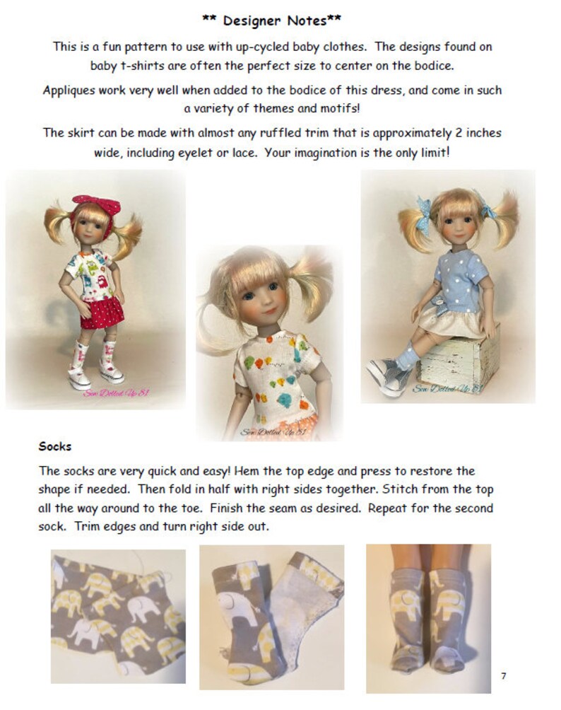 Schoolgirl Charm PDF PATTERN for 12" Dolls Such as Siblies and Leeann ...