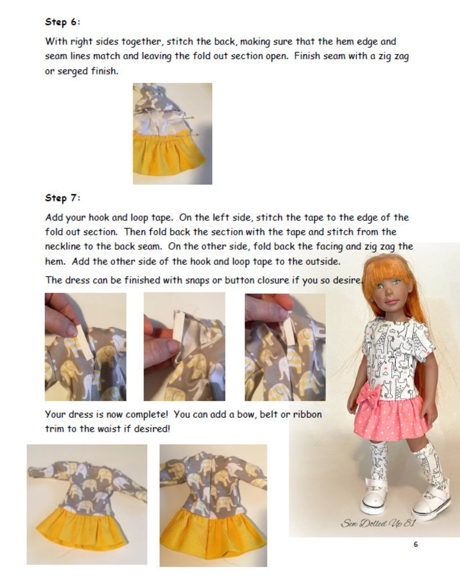 Schoolgirl Charm PDF PATTERN for 12" Dolls Such as Siblies and Leeann ...