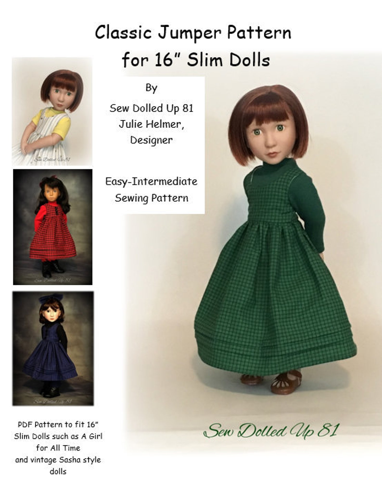Classic Jumper PDF PATTERN for 16" Slim Dolls - Etsy