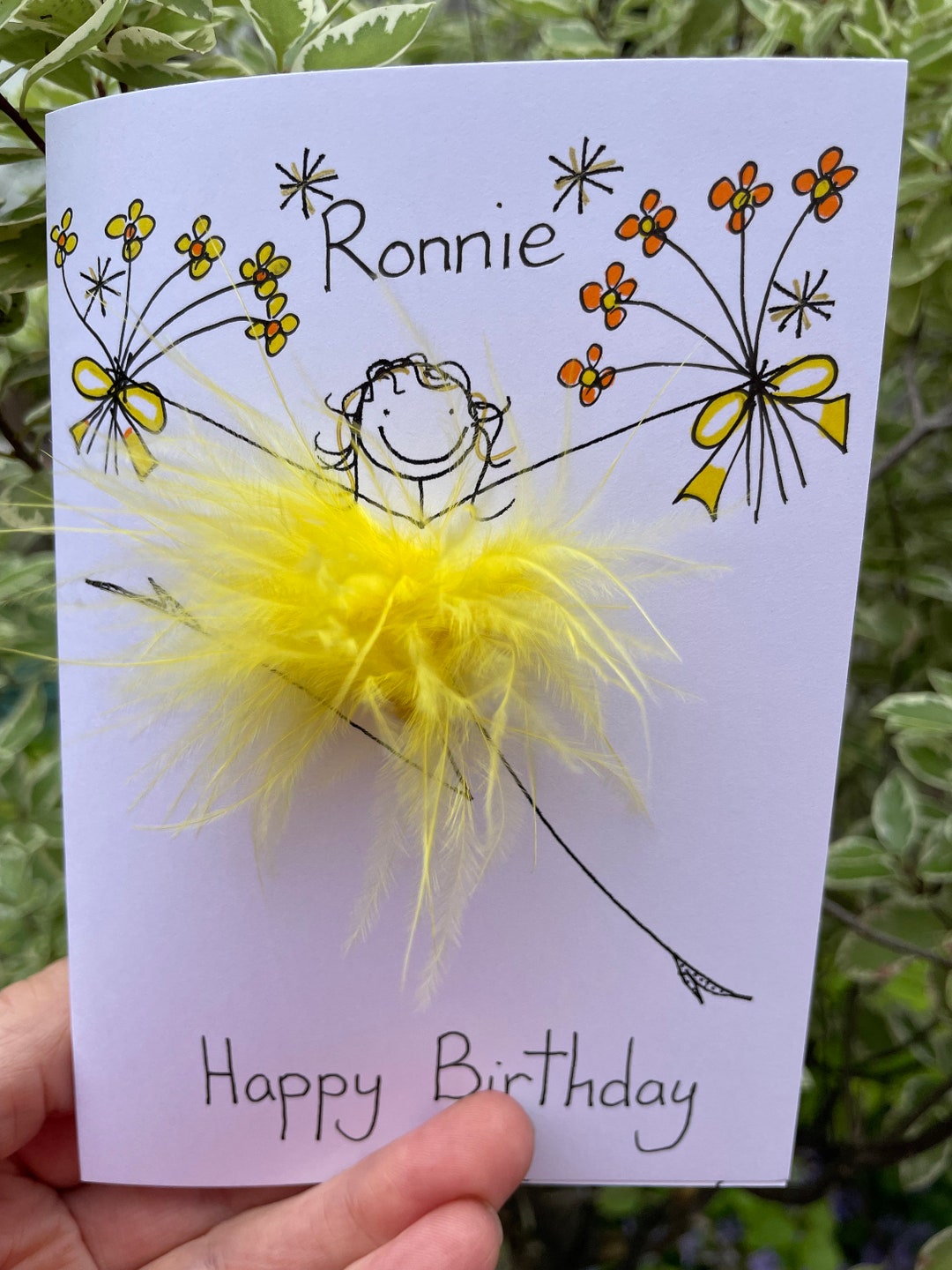 3D Happy Birthday Fluffy Flowers Card Fun, Happy, Unique - Etsy