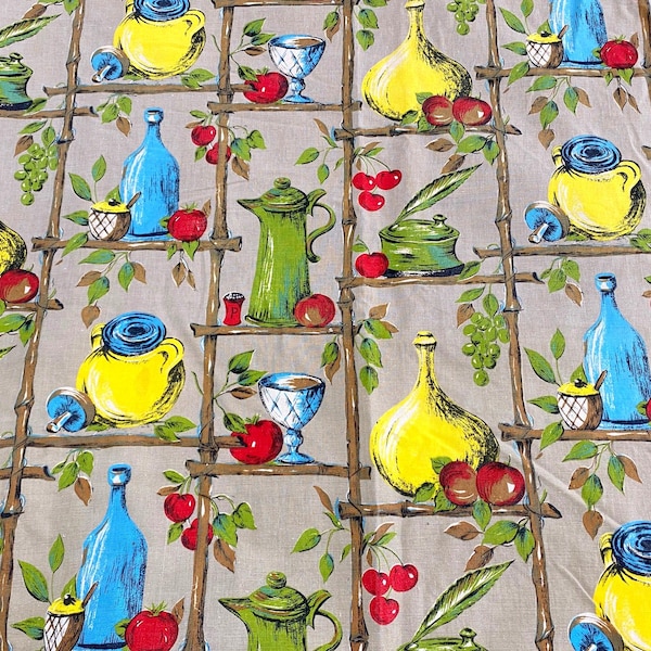Retro Kitchen Fabric - Etsy