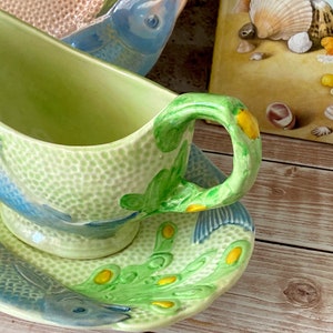 A 1930s Vintage Majolica Melba Ware Fish, Seafood, Large Sauce or Gravy ...