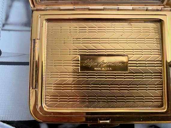Elegant Vintage 1940s 50s Face Powder Compact, Elgin … - Gem