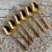 A Pretty Set of Six Ornate Vintage 24kt Gold Plated Teaspoons, Rodd ...