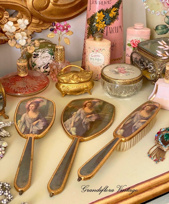 Vintage vanity set for sale store