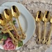 A Pretty Set of Six Ornate Vintage 24kt Gold Plated Teaspoons, Rodd ...