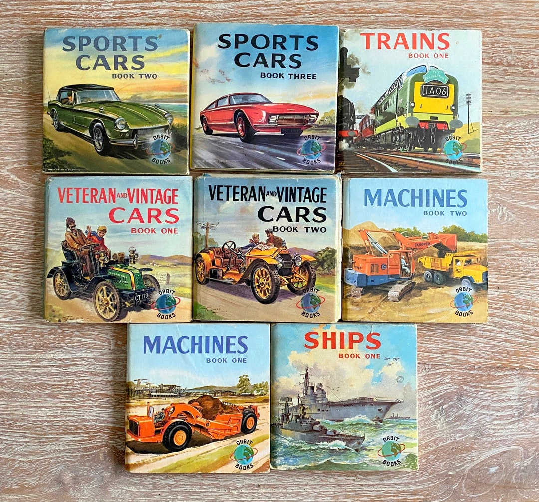 Set of Eight Vintage 1950s - 1960s Orbit Sports Veteran Cars, Trains ...