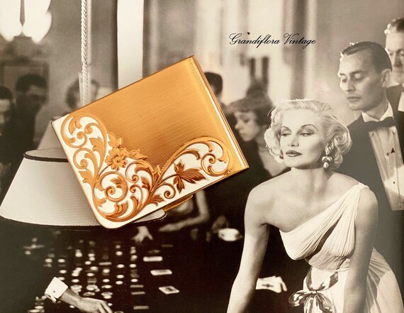 Elegant Vintage 1940s 50s Face Powder Compact, Elgin … - Gem