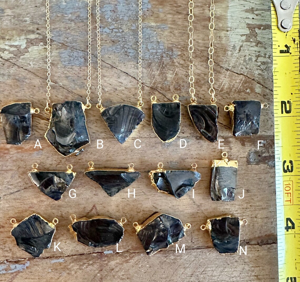 Noble Shungite Necklace // Gold Shungite Necklace // Shungite - Etsy