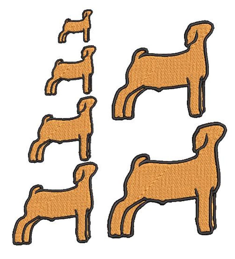 Goat Embroidery Design Mini Through Large, Multiple Sizes, Outline - Etsy