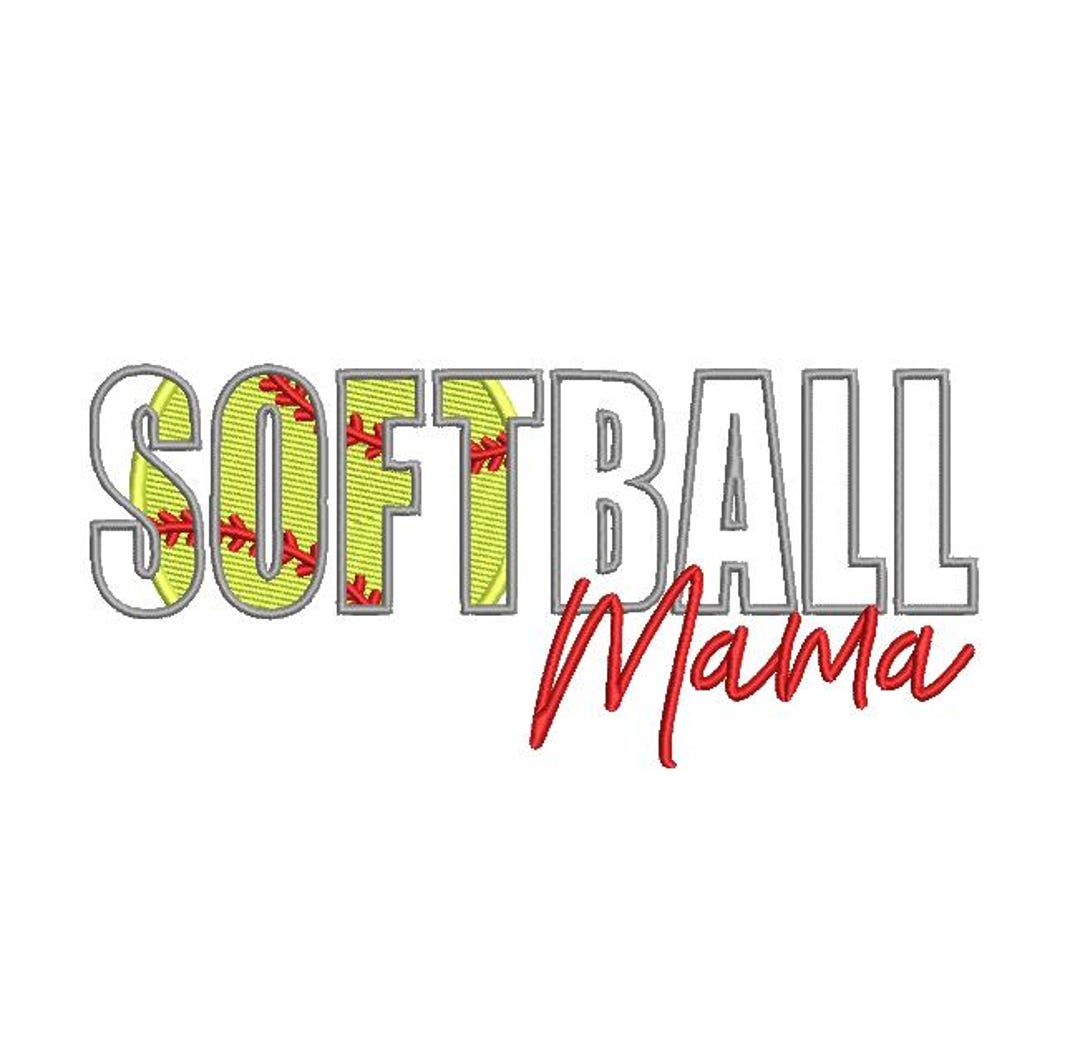 Softball Mama Embroidery Design - Etsy