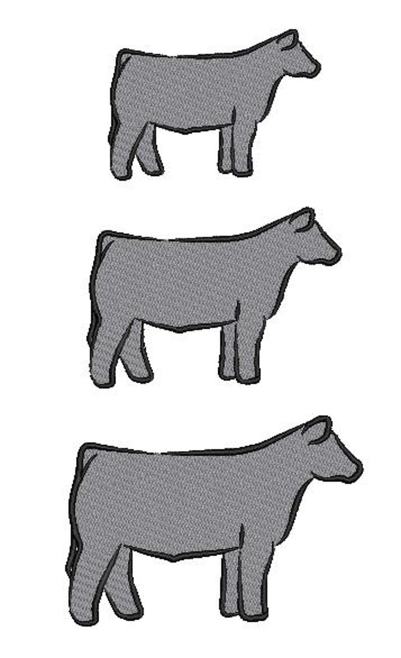 Steer Cow Embroidery Design Large, Multiple Sizes, Outline - Etsy