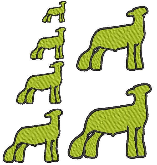 Lamb Embroidery Design Mini Through Large, Multiple Sizes, Outline - Etsy