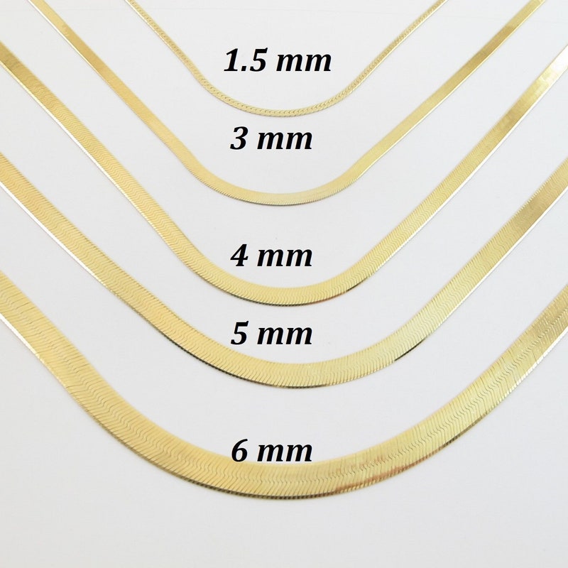 Gold Herringbone Necklace - Etsy