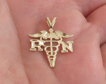 14k Gold Nurse Charm | Etsy