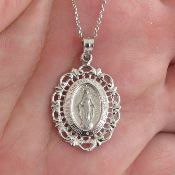 Virgin Mary Pendant - Etsy