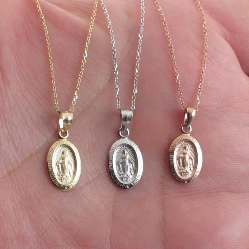 Virgin Mary Necklace - Etsy