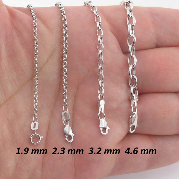 White Gold Chain - Etsy