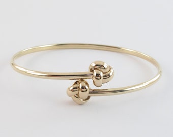 14k Gold Love Knot Bracelet - Etsy